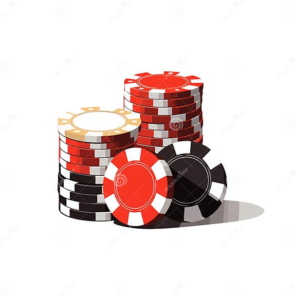 A Stack of Poker Chips Vector Flat Minimalistic Isolated Illustration ...
