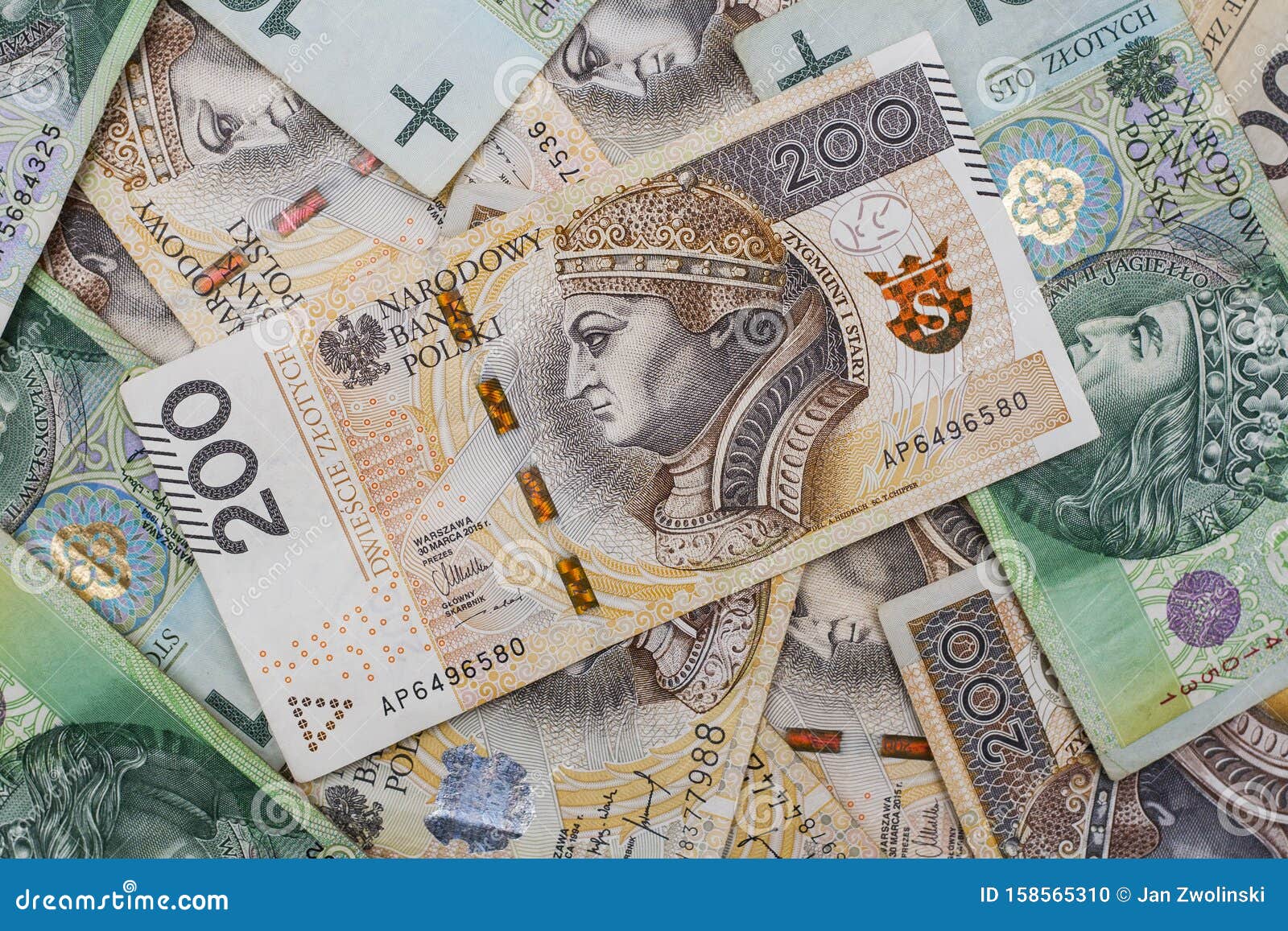 Stack of Polish Banknotes with White Background Stock Photo - Image of ...