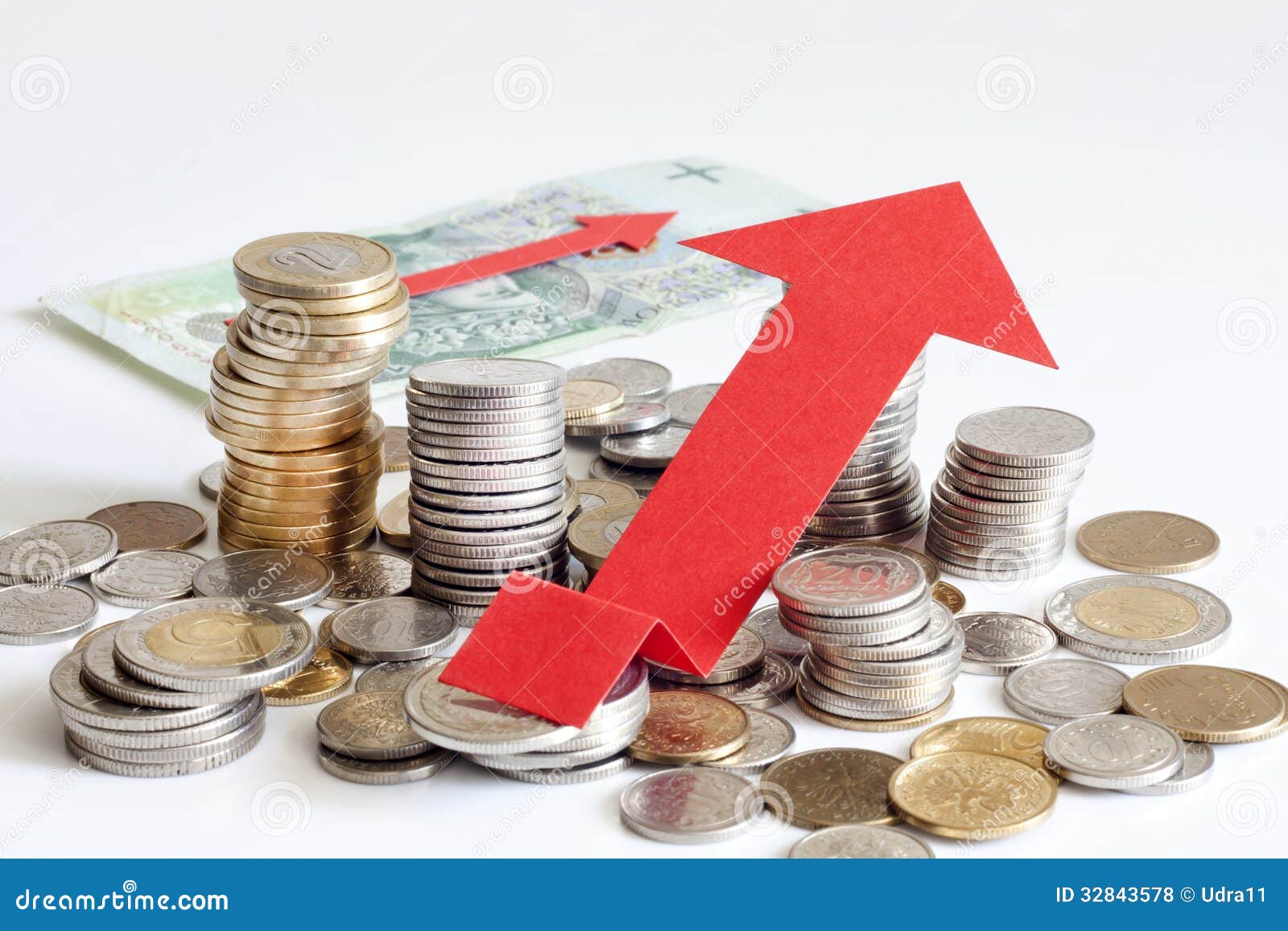 Stack of Polish Money Increase Finance Abstract Sign Stock Photo ...