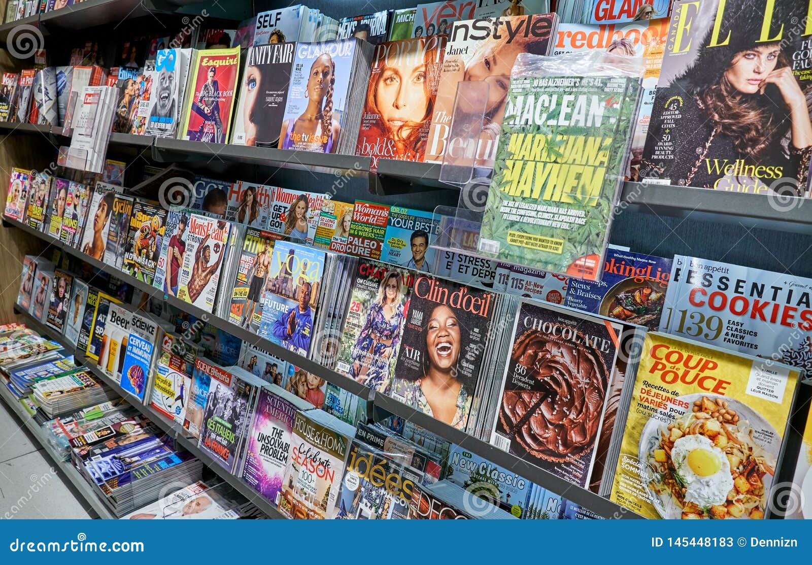 A Stack of Popular Magazines Editorial Stock Photo - Image of life ...