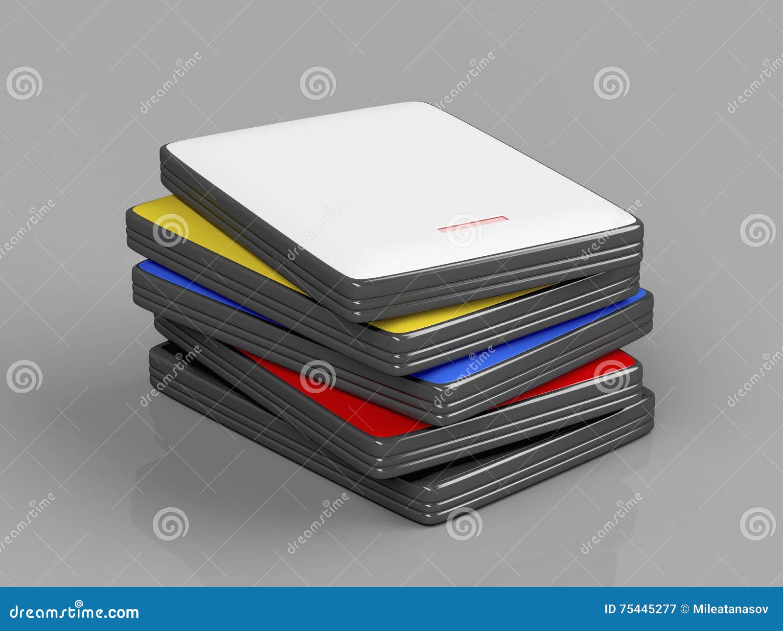 Stack with Portable Hard Drives Stock Illustration - Illustration of ...