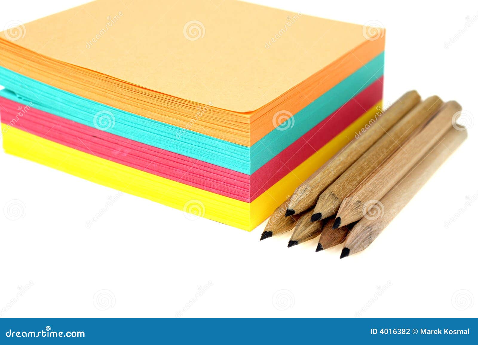 Stack of post-it stock photo. Image of isolated, paper - 4016382