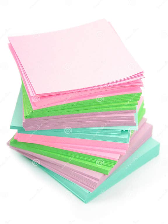 Stack of post-its stock image. Image of office, color, icon - 483237