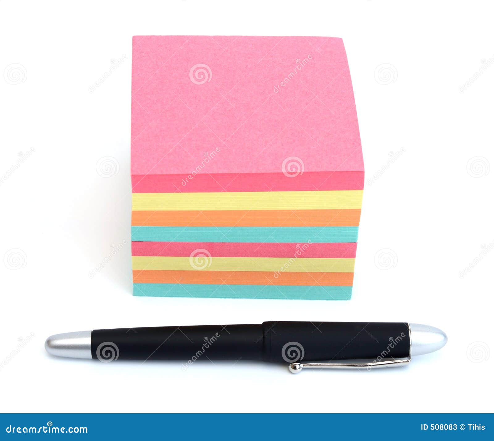Stack of post-its stock image. Image of isolated, paper - 508083