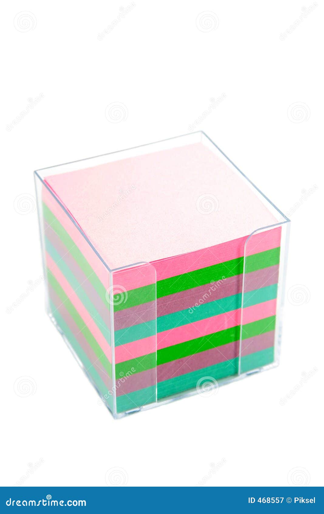 Stack of Post-its in a Container Stock Image - Image of paper, supplies ...