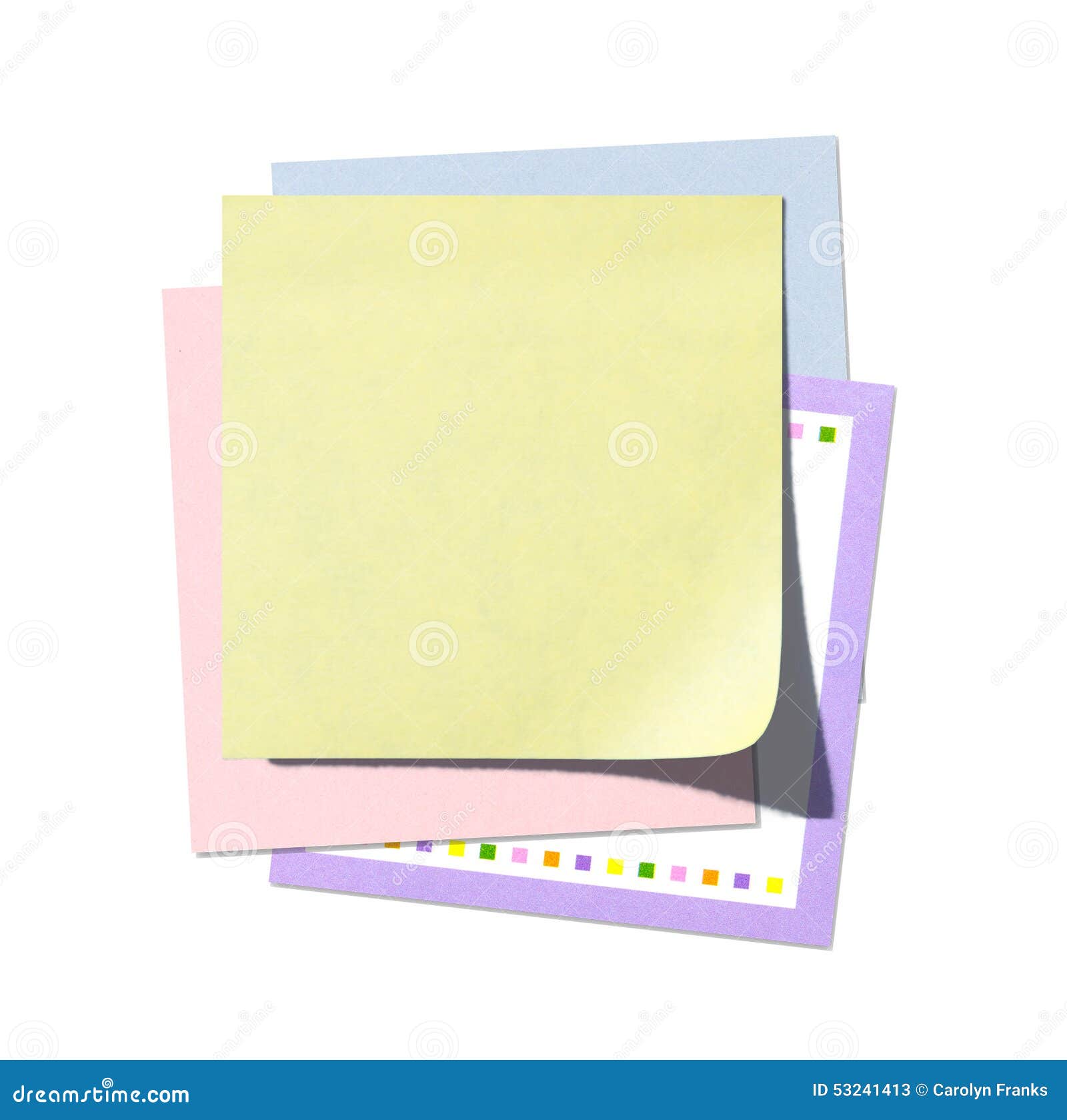 Stack of Post-it Notes with Copy Space Stock Image - Image of paper ...