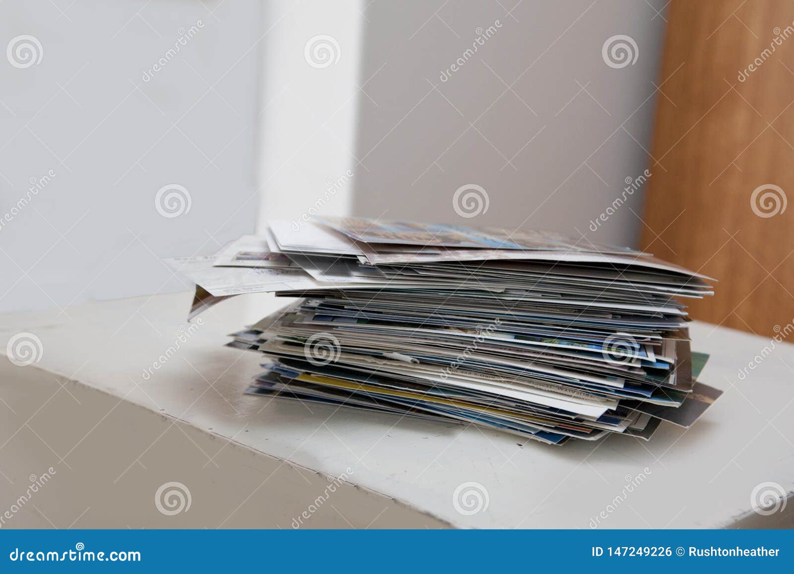 A Stack of Postcards or Mail Stock Photo - Image of memory, stories ...