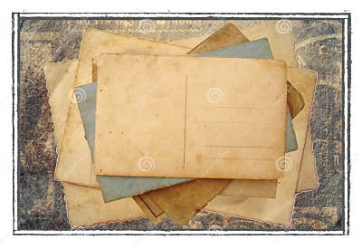 Stack of postcards, photos stock illustration. Illustration of white ...
