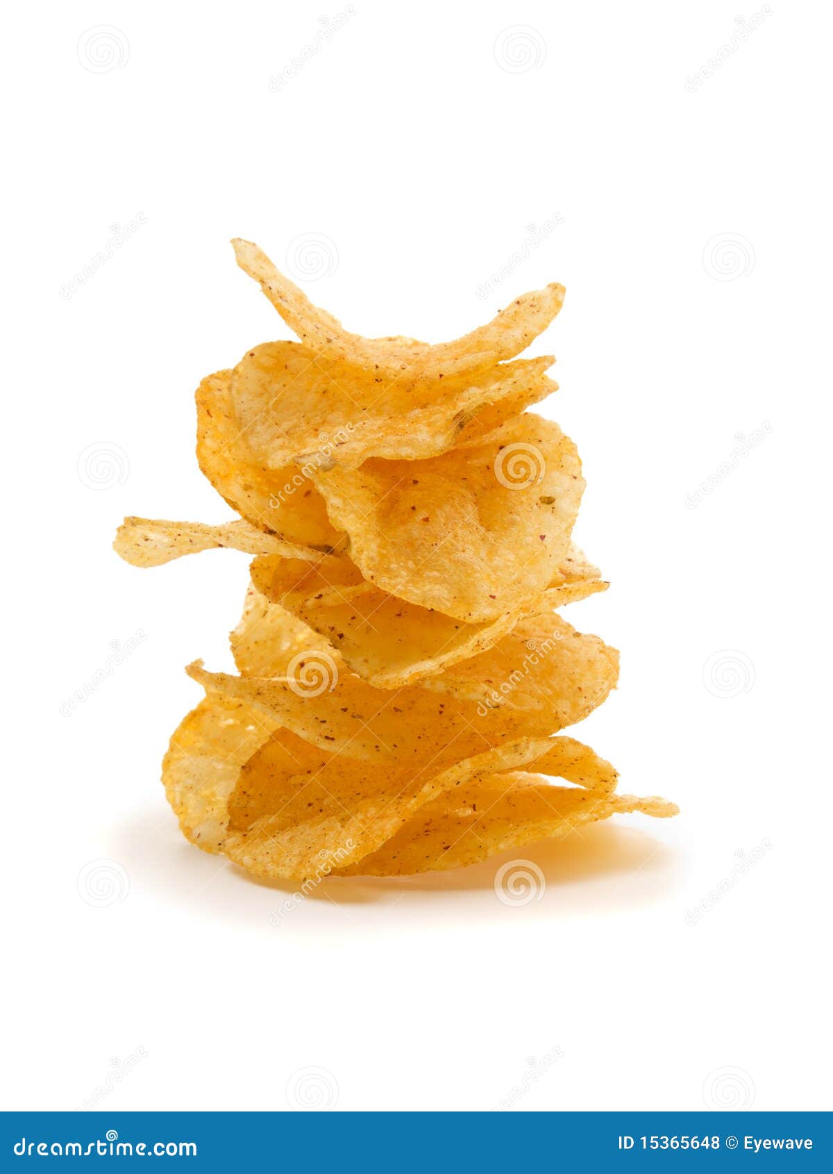 Stack of potato chips stock photo. Image of crisp, food - 15365648