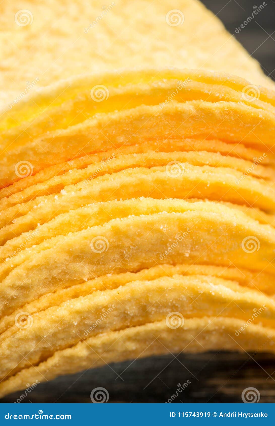 Stack of potato chips stock image. Image of salt, pile - 115743919