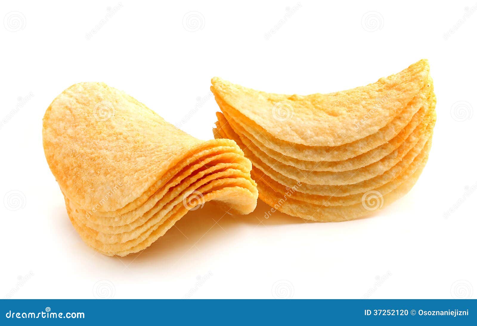 Stack of potato chips. stock photo. Image of deepfry - 37252120