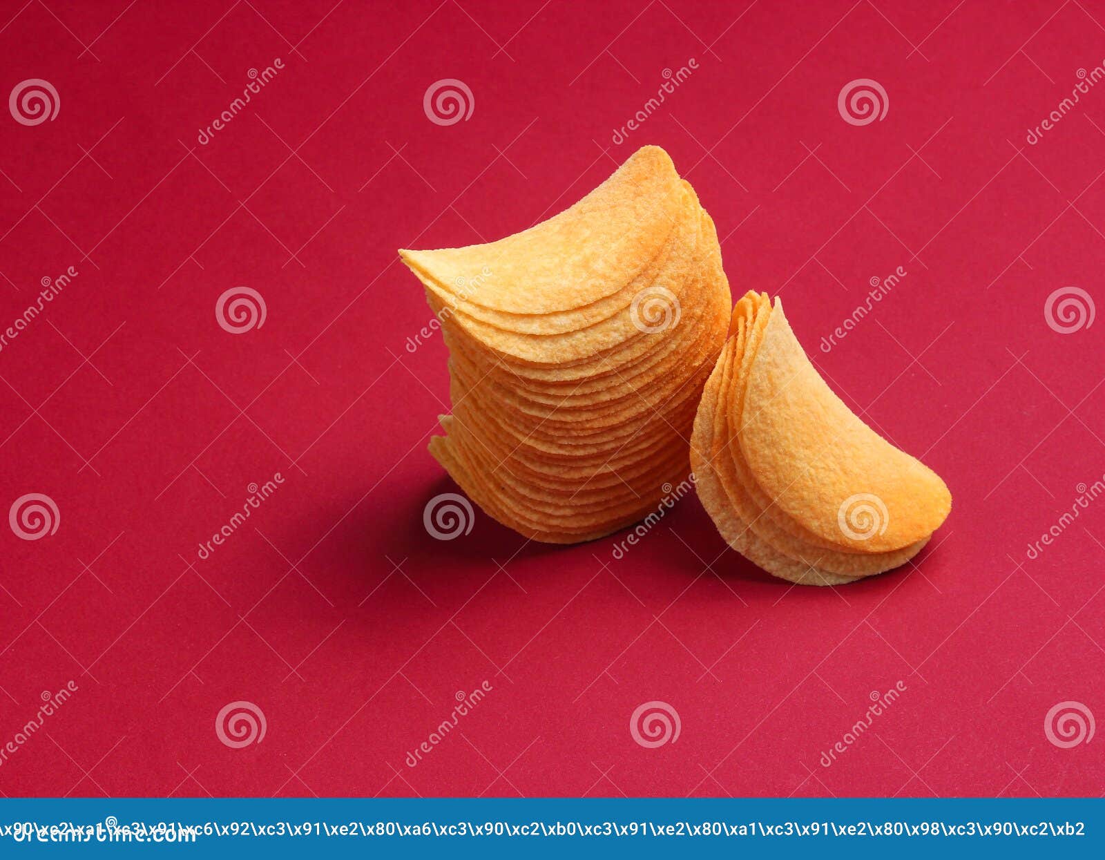 Stack of Potato Chips Slices Stock Photo - Image of spicy, slice: 136762978