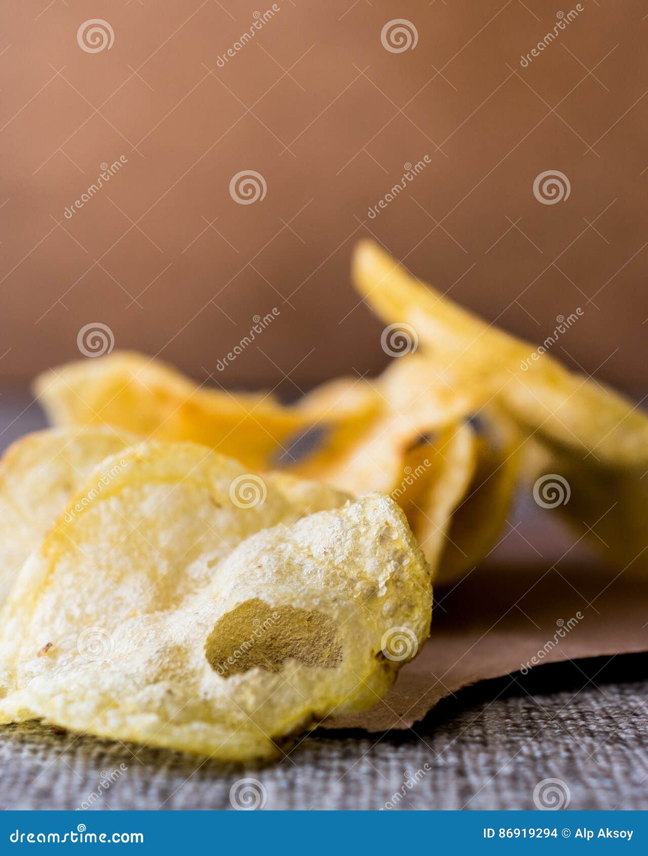 Stack of potato chips. stock photo. Image of path, delicious - 86919294