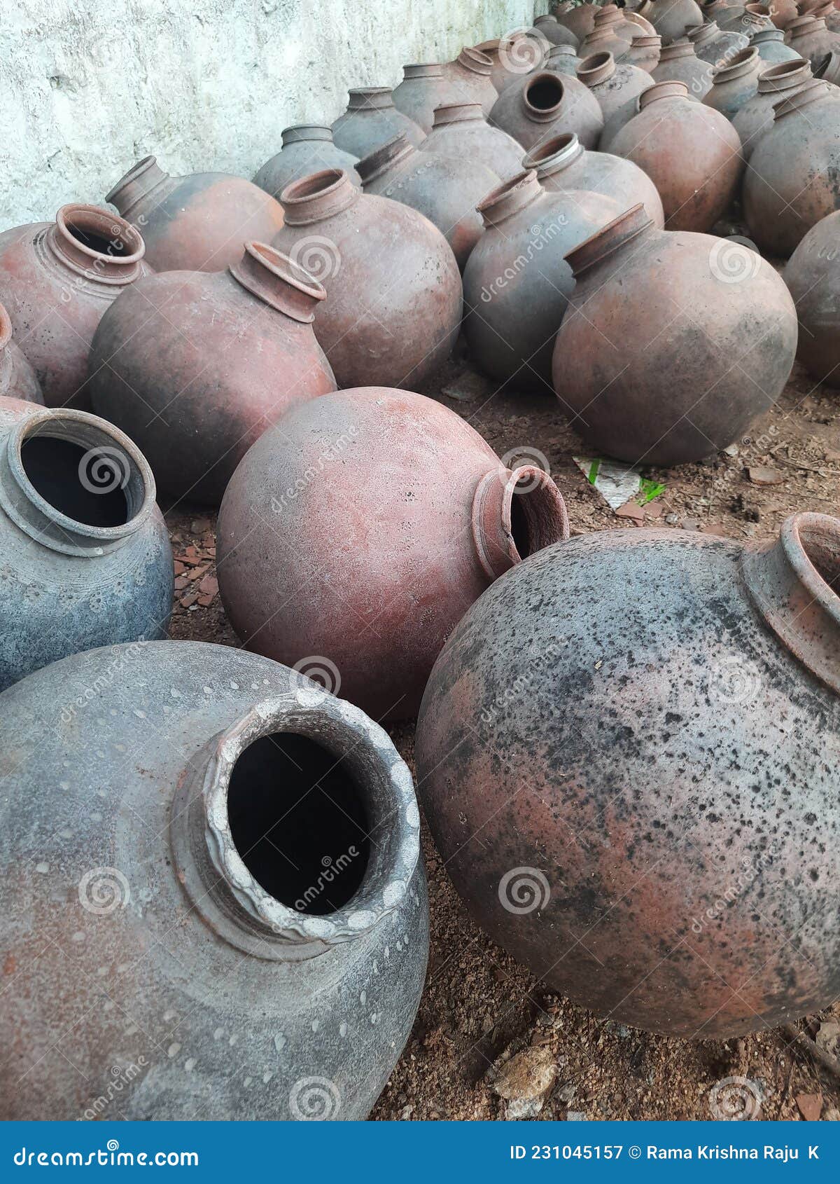 Stack of pots stock image. Image of iron, circle, wood - 231045157