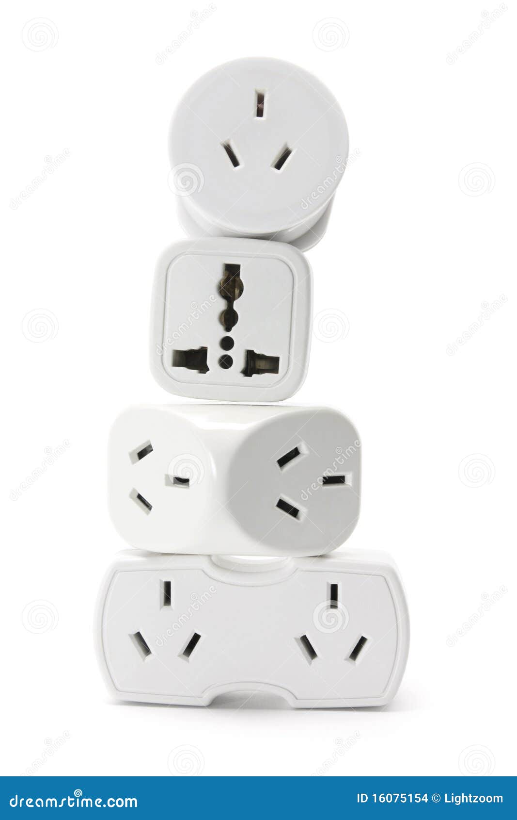 Stack of Power Adaptors stock photo. Image of stack, travel - 16075154