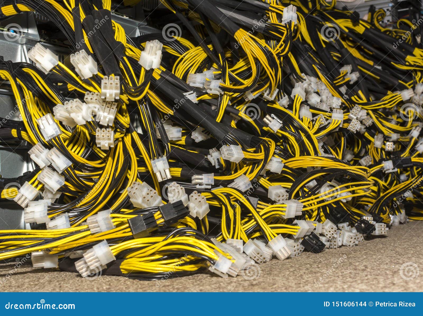 Stack of Power Cables from Power Supply Unit Bitcoin Stock Photo ...