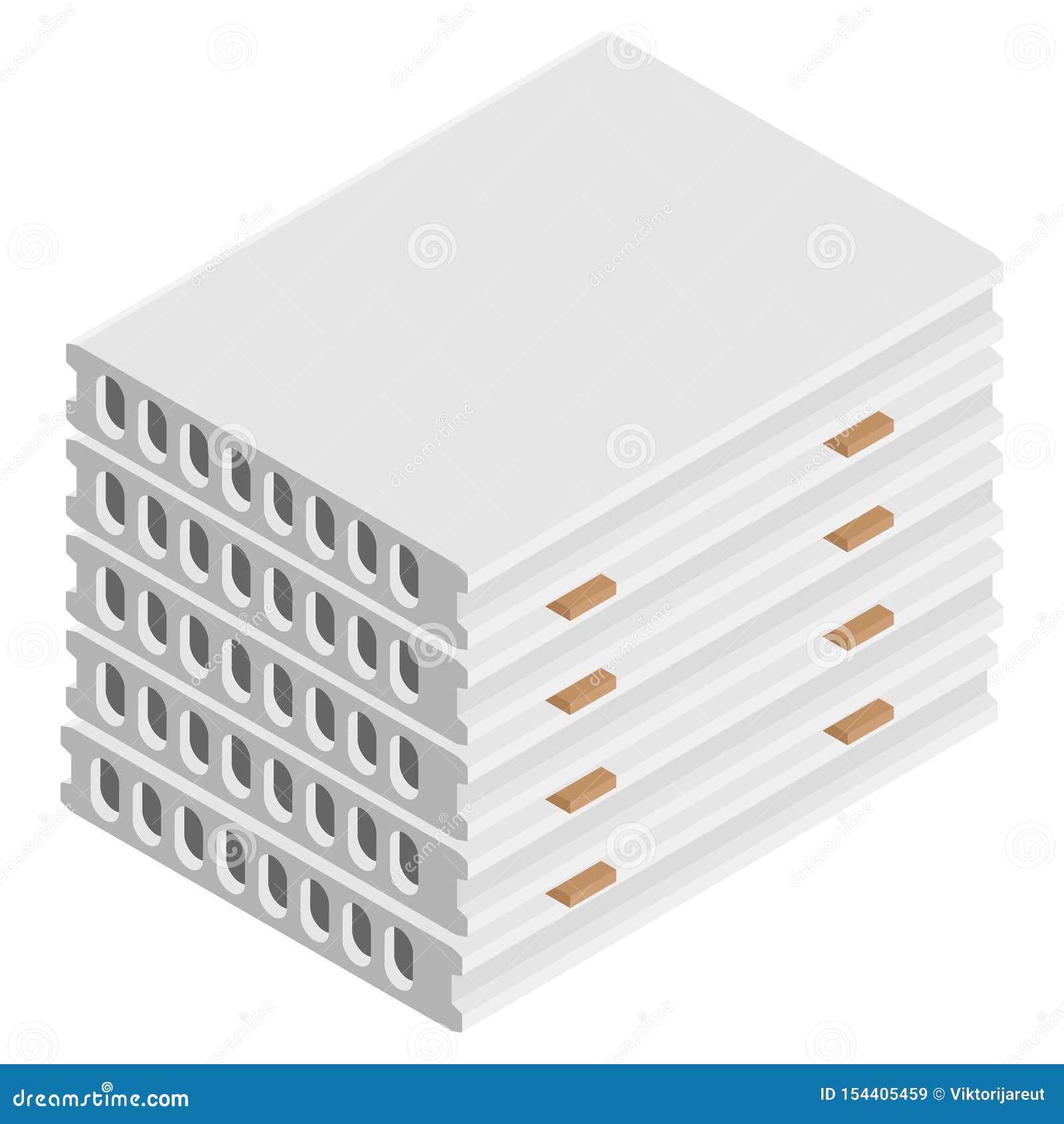 Stack Of Precast Reinforced Concrete Slabs Icon Cartoon Vector ...