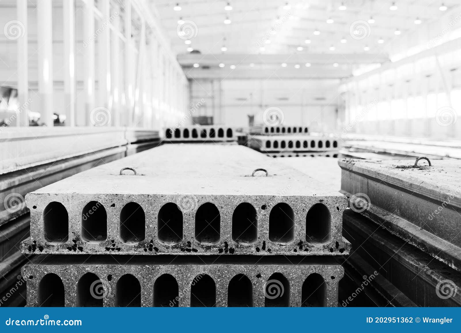 Stack of Precast Reinforced Concrete Slabs in Factory Workshop Stock ...