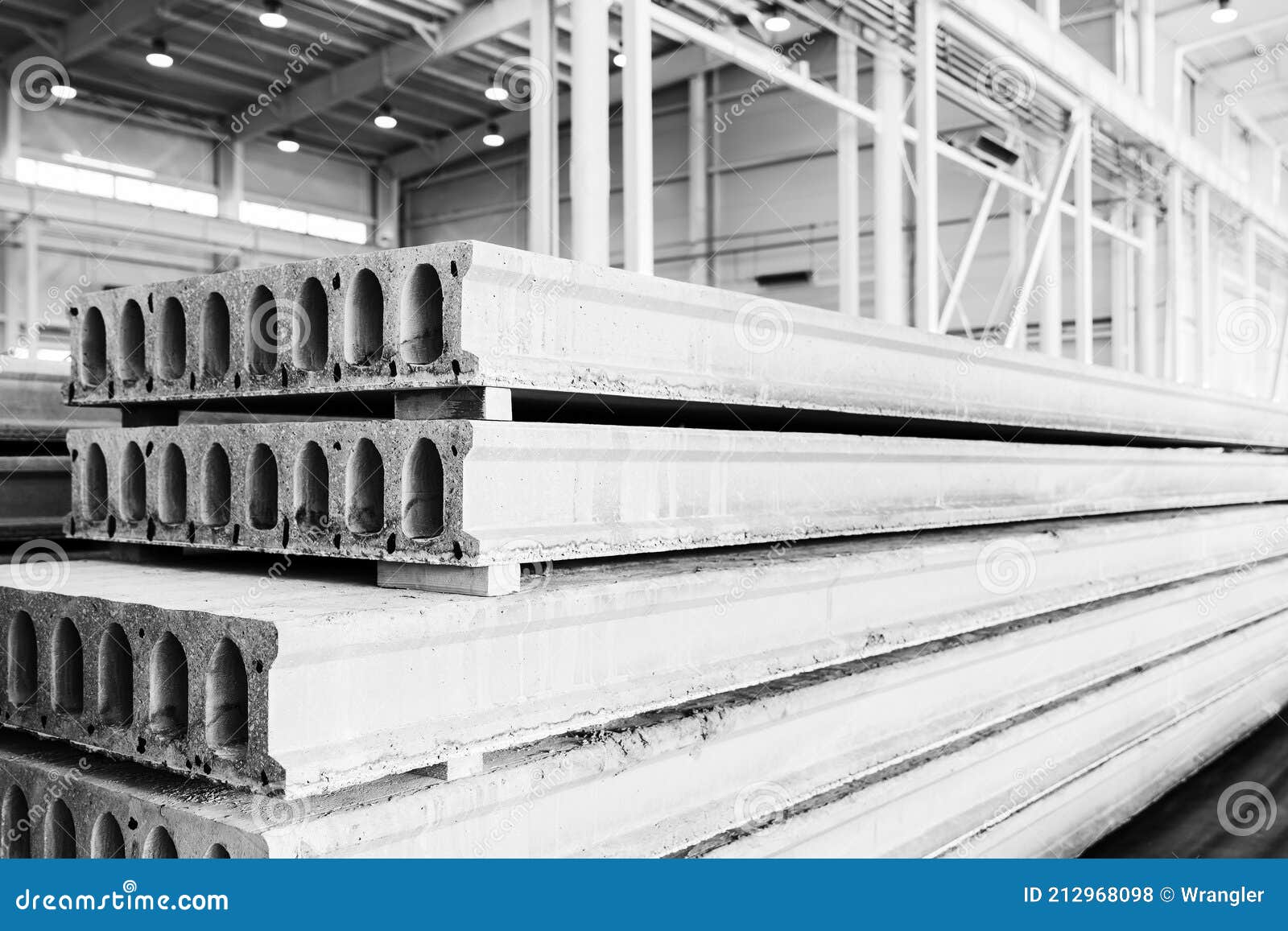Stack of Precast Reinforced Concrete Slabs in Factory Workshop Stock ...