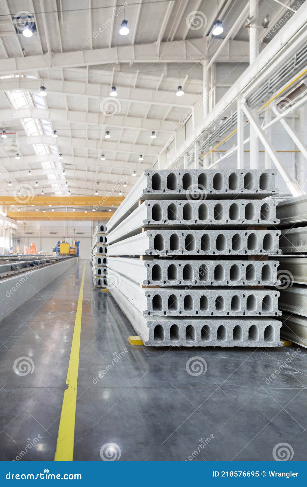 Stack of Precast Reinforced Concrete Slabs in Factory Workshop Stock ...