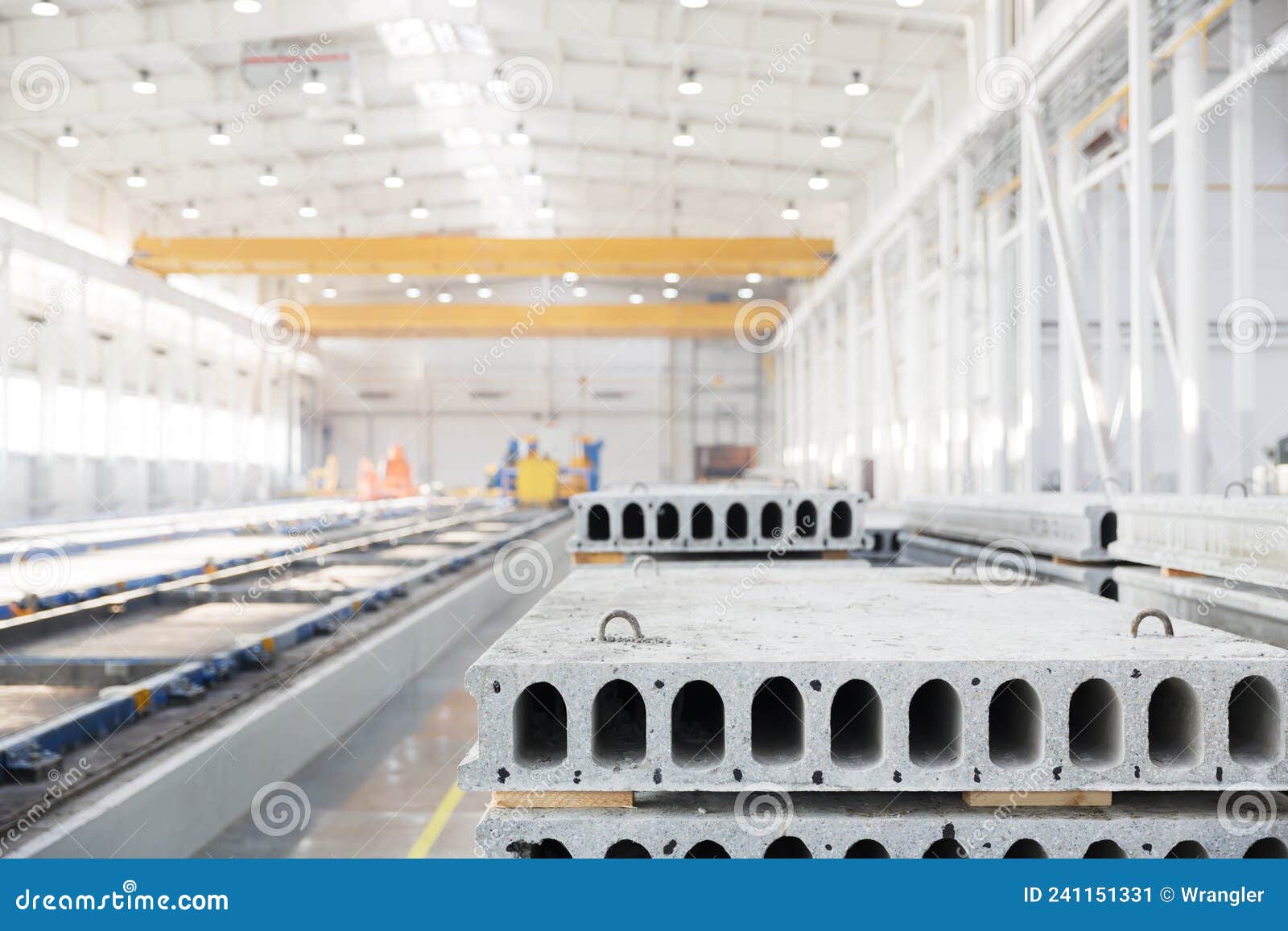 Stack of Precast Reinforced Concrete Slabs in Factory Workshop Stock ...