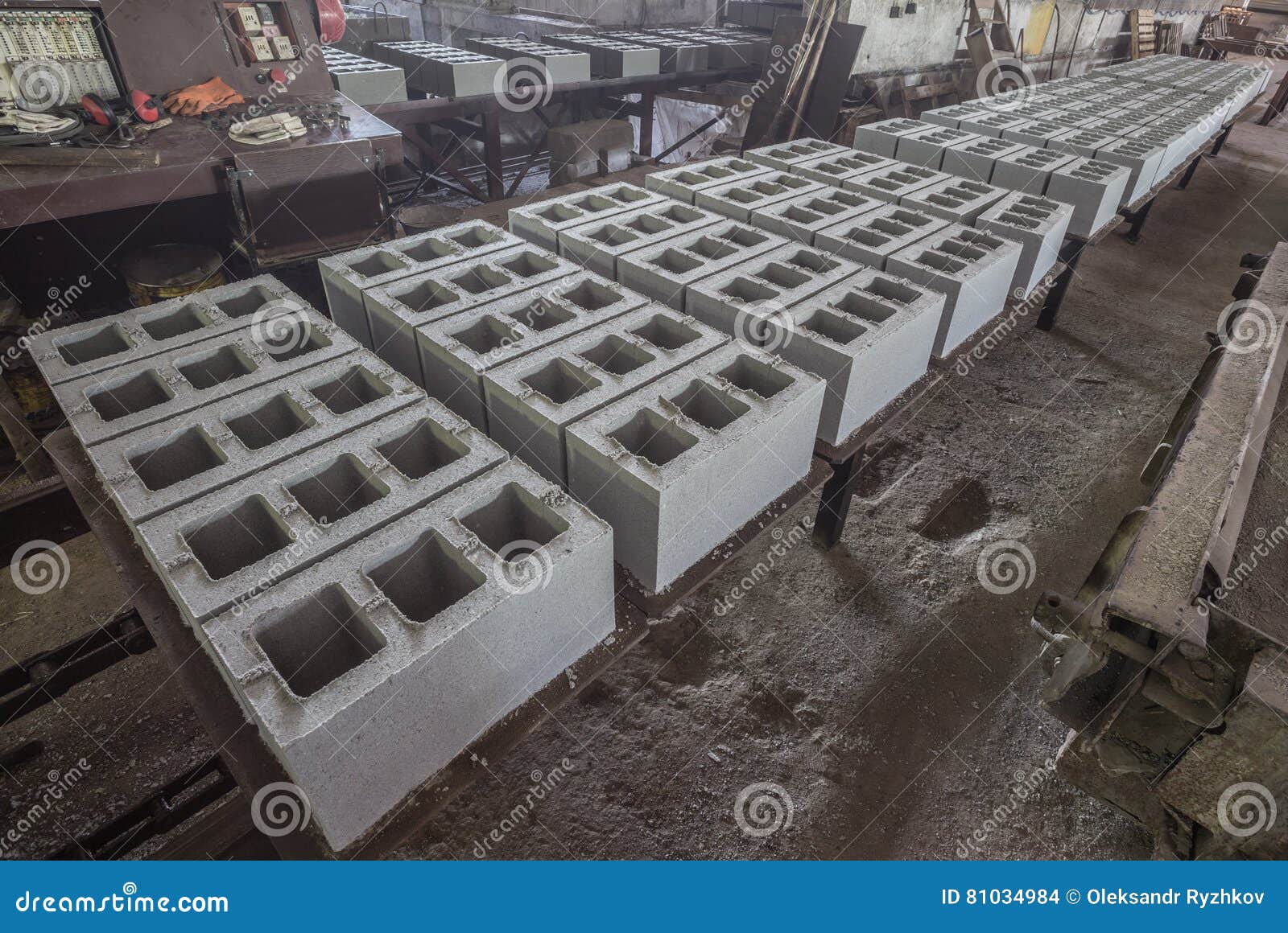 Stack of Precast Reinforced Concrete Slabs in a House-building Factory ...