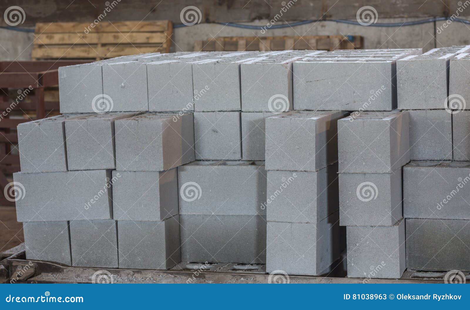 Stack of Precast Reinforced Concrete Slabs in a House-building Factory ...