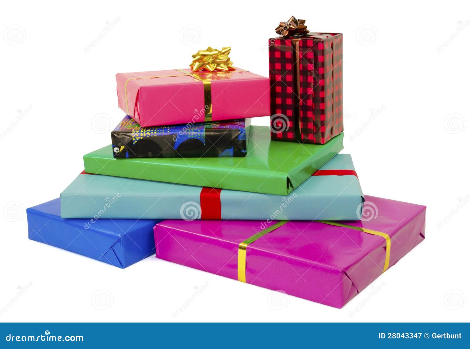 Stack of presents stock image. Image of surprise, rose - 28043347