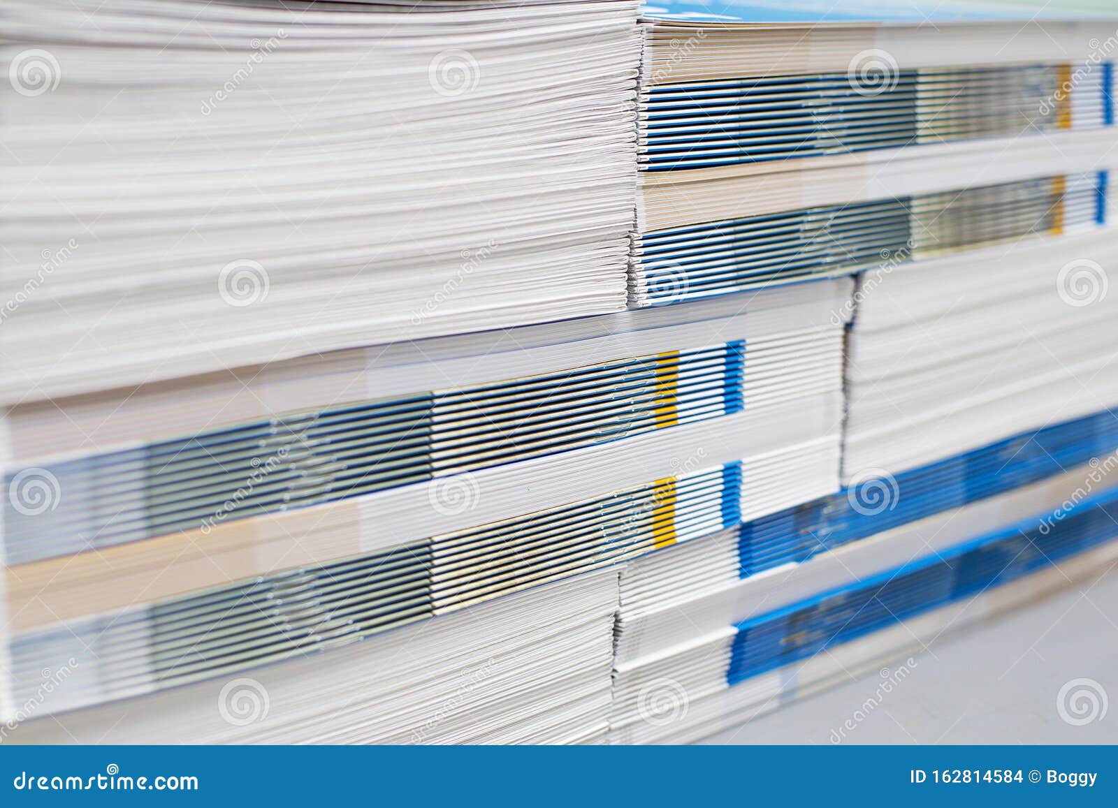 Stack of printed materials stock photo. Image of magazines - 162814584