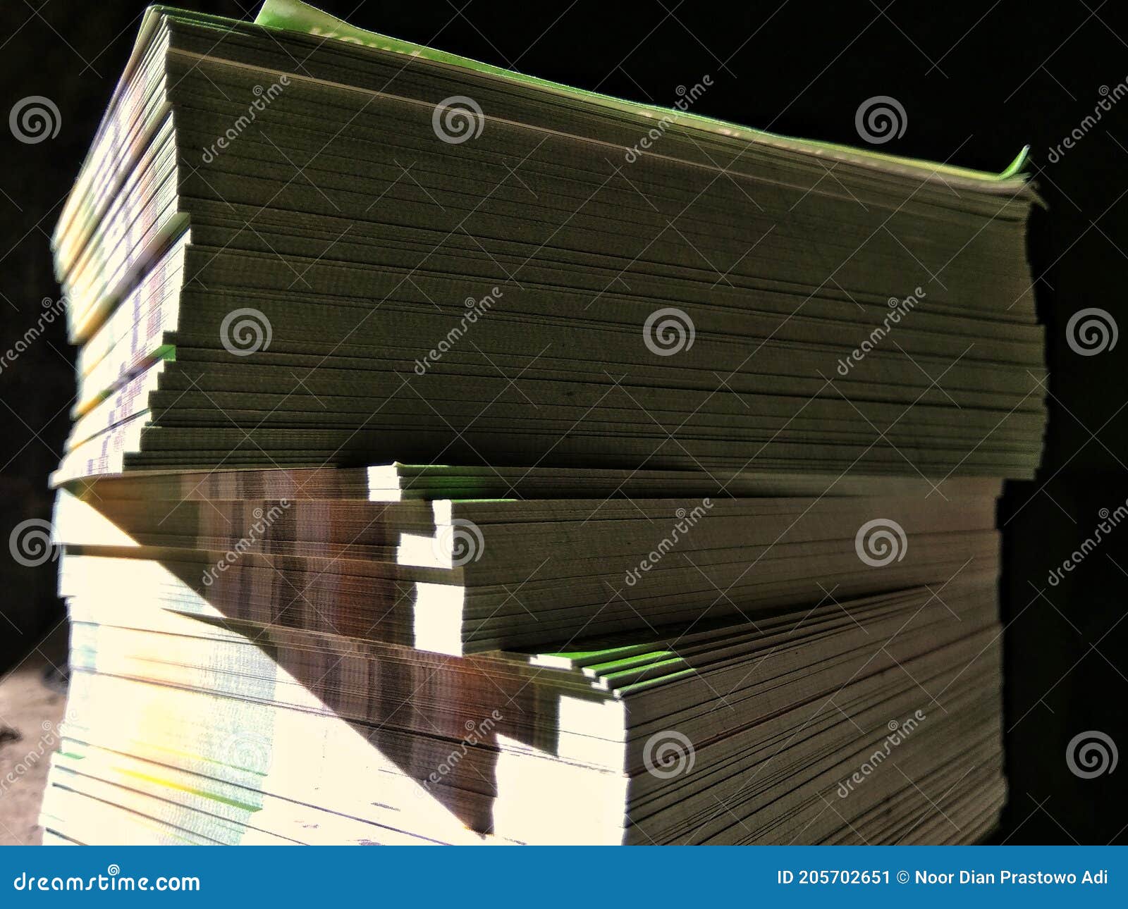 Stack of printed paper stock image. Image of wall, iron - 205702651