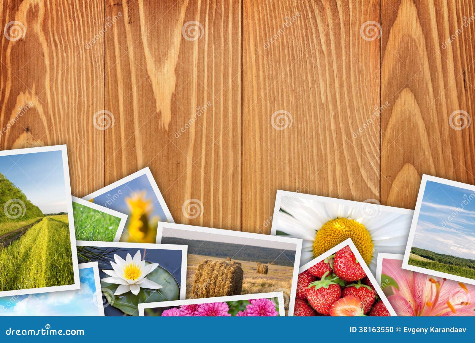 Stack of Printed Pictures Collage Stock Photo - Image of collage ...