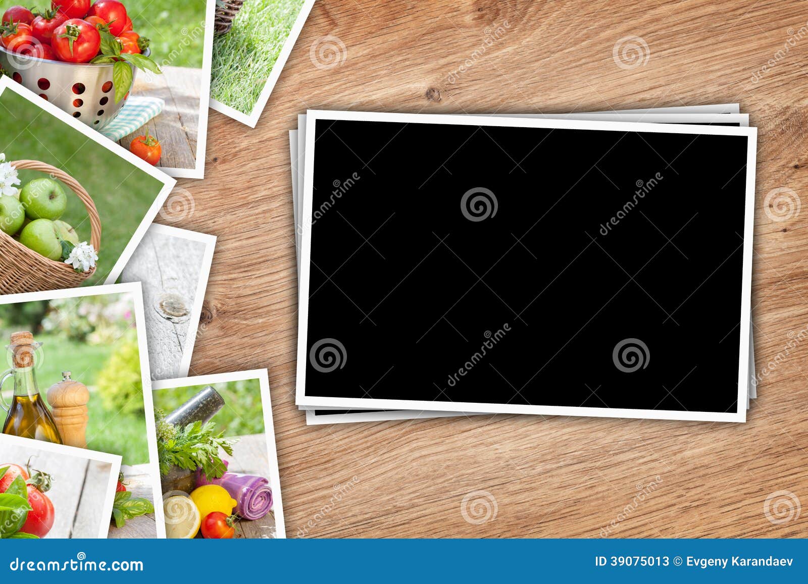 Stack of Printed Pictures Collage Stock Image - Image of holiday ...