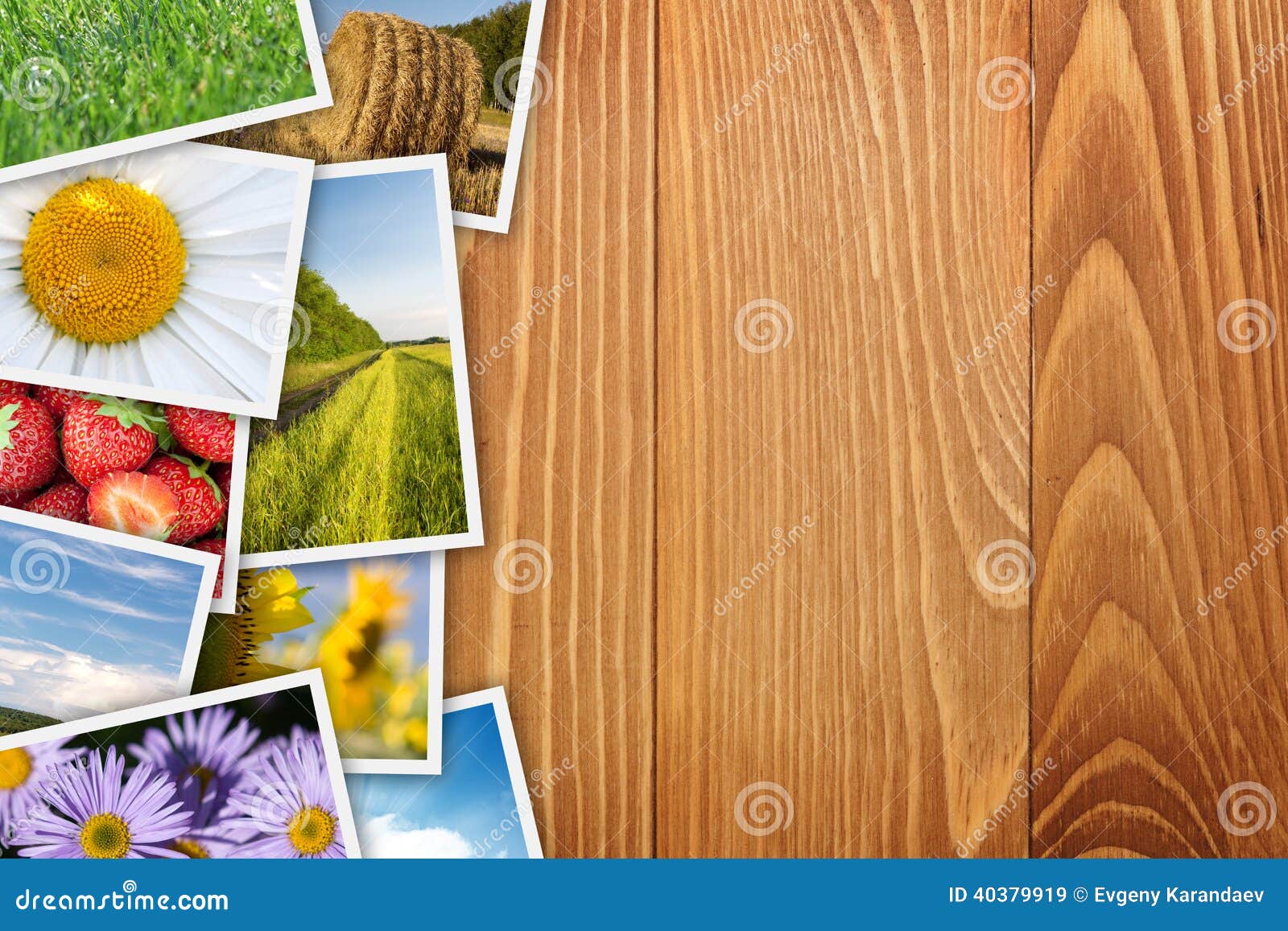 Stack of Printed Pictures Collage Stock Image - Image of rose ...