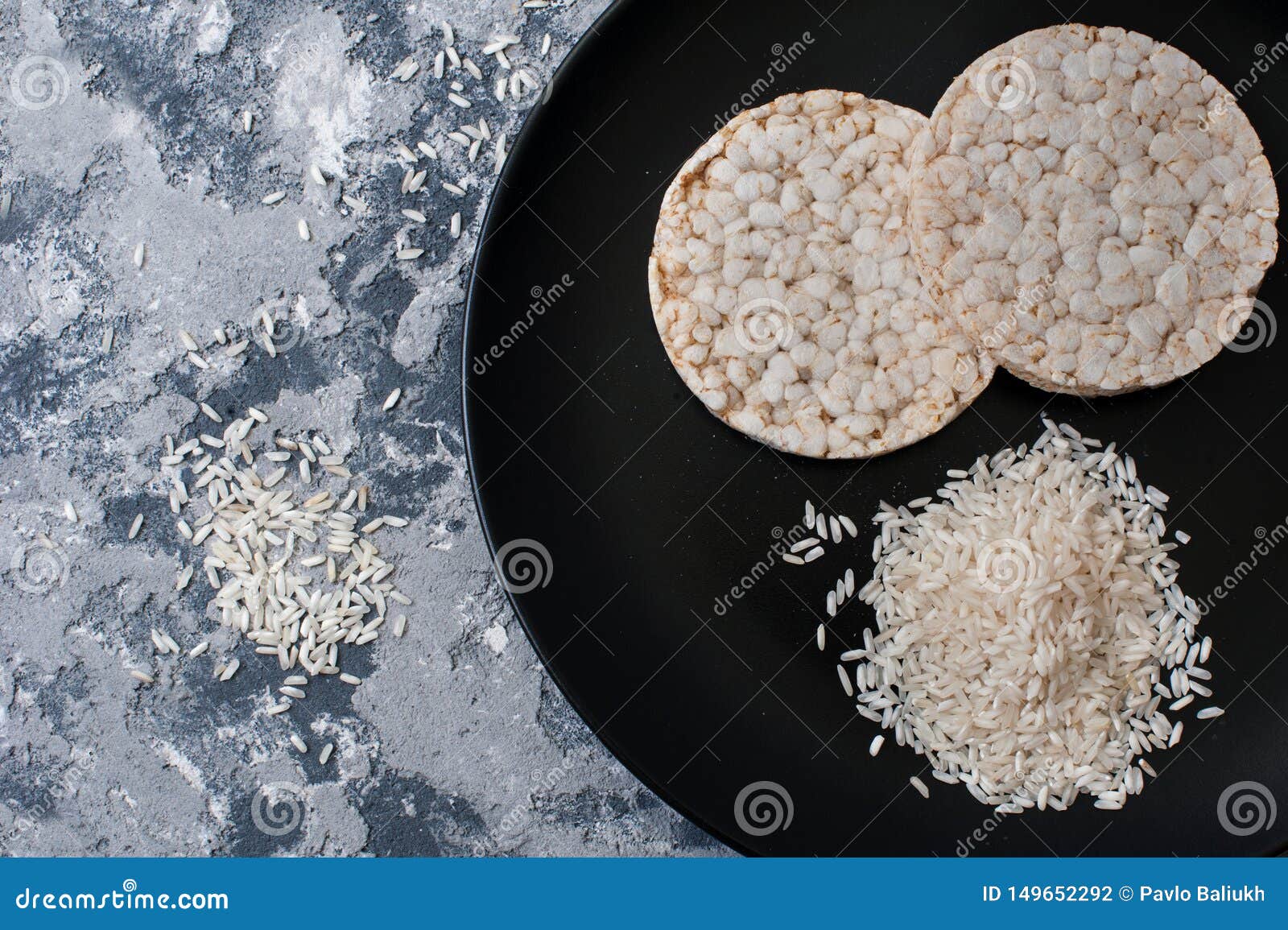 Stack Of Puffed Whole Grain Crispbread. Rice Cake Puffed Rice Texture ...