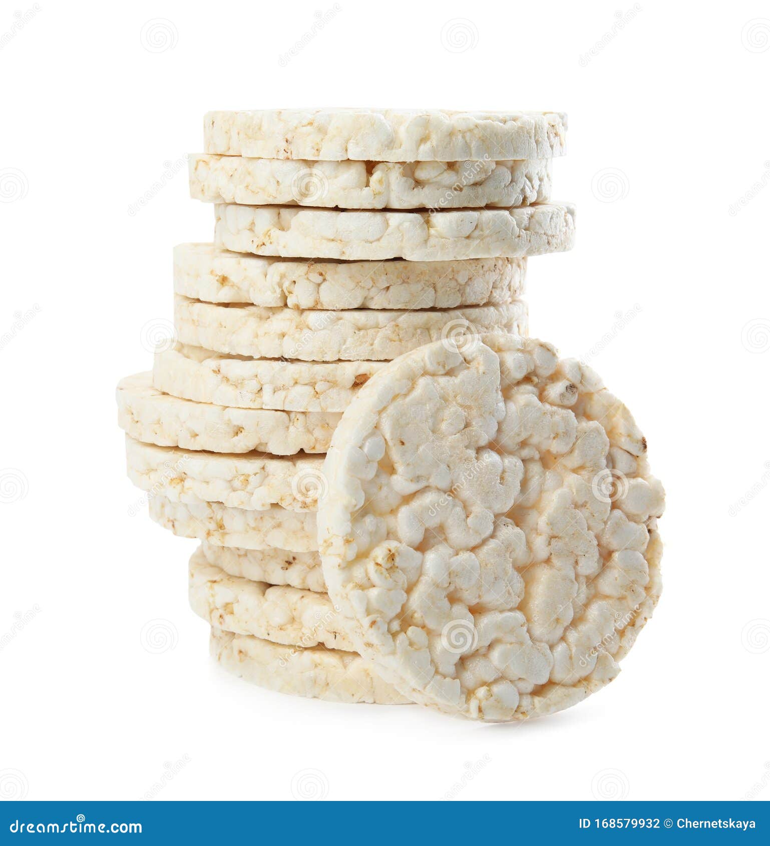 Stack Of Puffed Whole Grain Crispbread. Rice Cake Puffed Rice Texture ...
