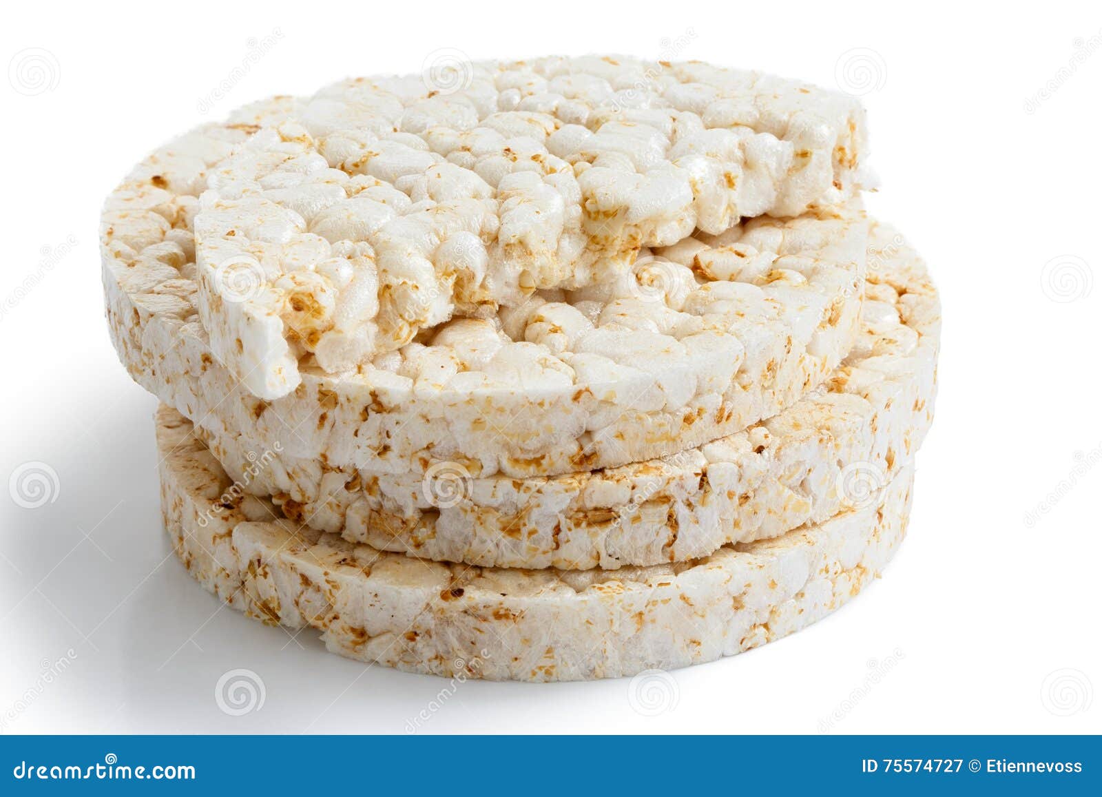 Stack of Puffed Rice Cakes. Stock Image - Image of broken, crunchy ...