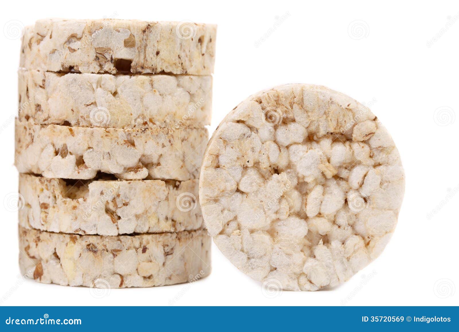 Stack of Puffed Rice Snack. Stock Image - Image of crunchy, flat: 35720569