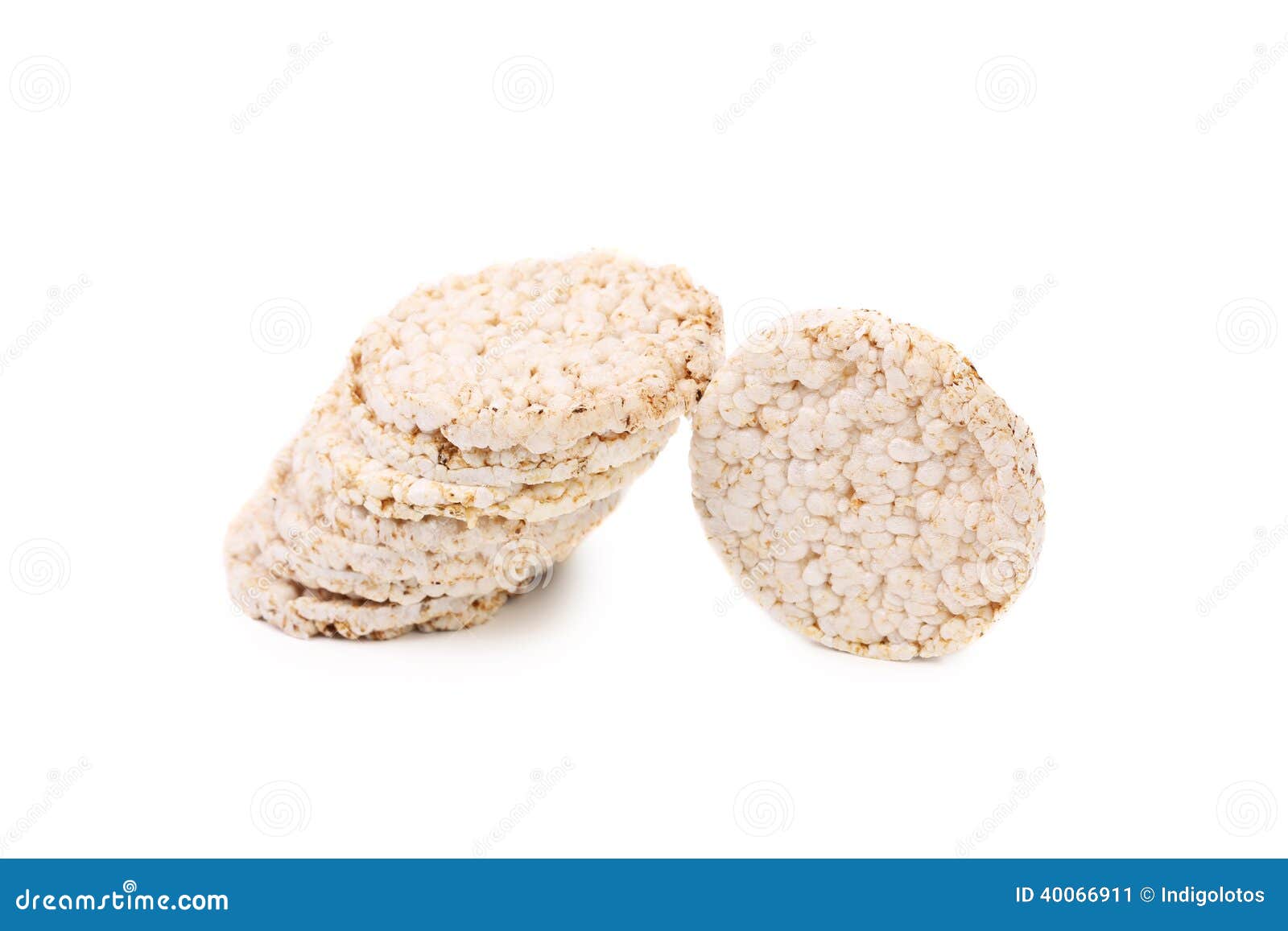 Stack Of Puffed Whole Grain Crispbread. Rice Cake Puffed Rice Texture ...