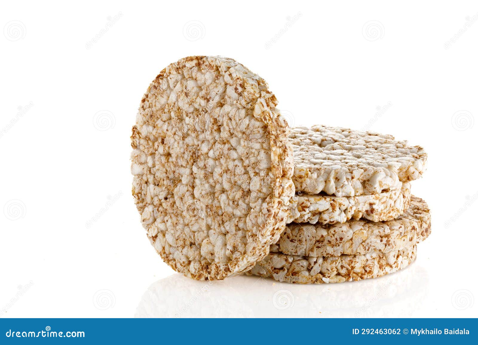Stack of Puffed Whole Grain Buckwheat Crispbreads Isolated on White ...