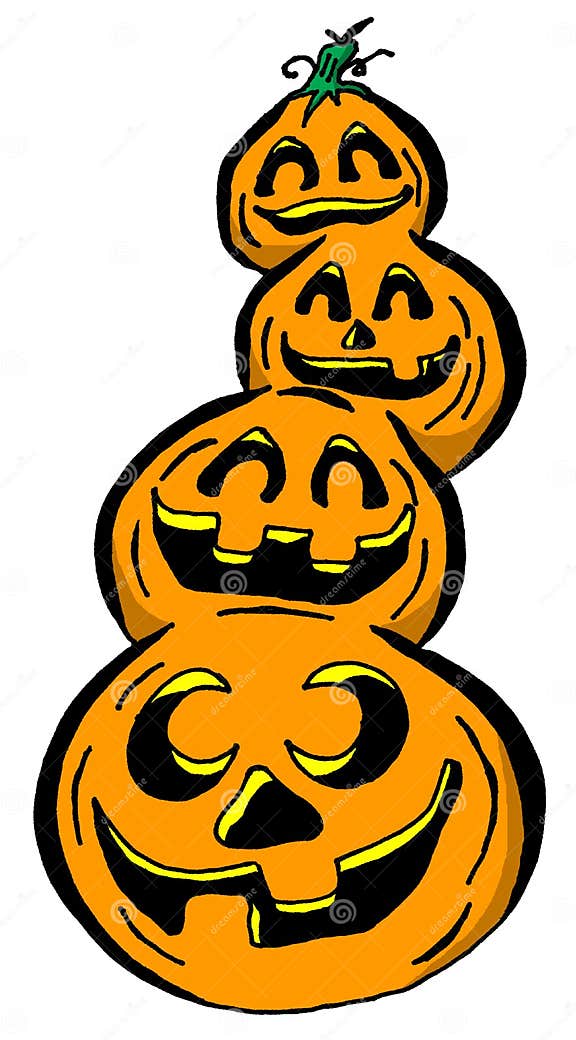 Stack of Pumpkins stock vector. Illustration of season - 58943718