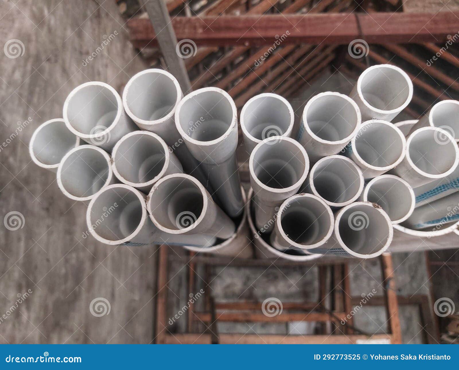 Stack of pvc pipes stock image. Image of house, clean - 292773525