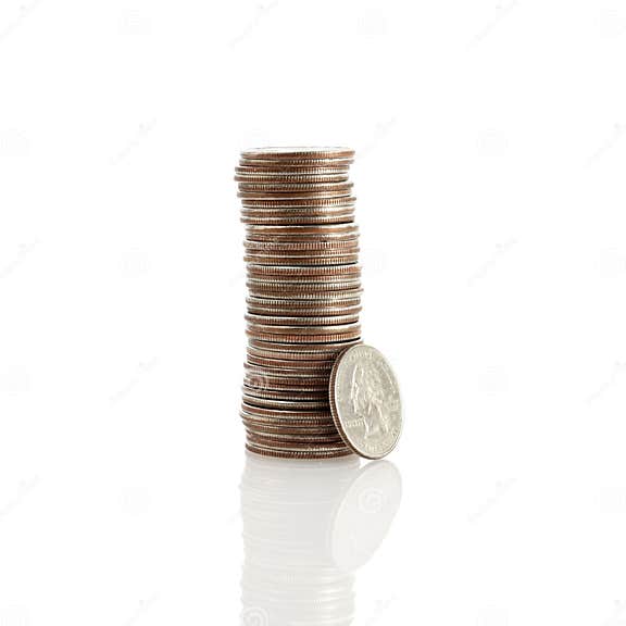 Stack of quarters 2 stock photo. Image of business, banking - 77228060