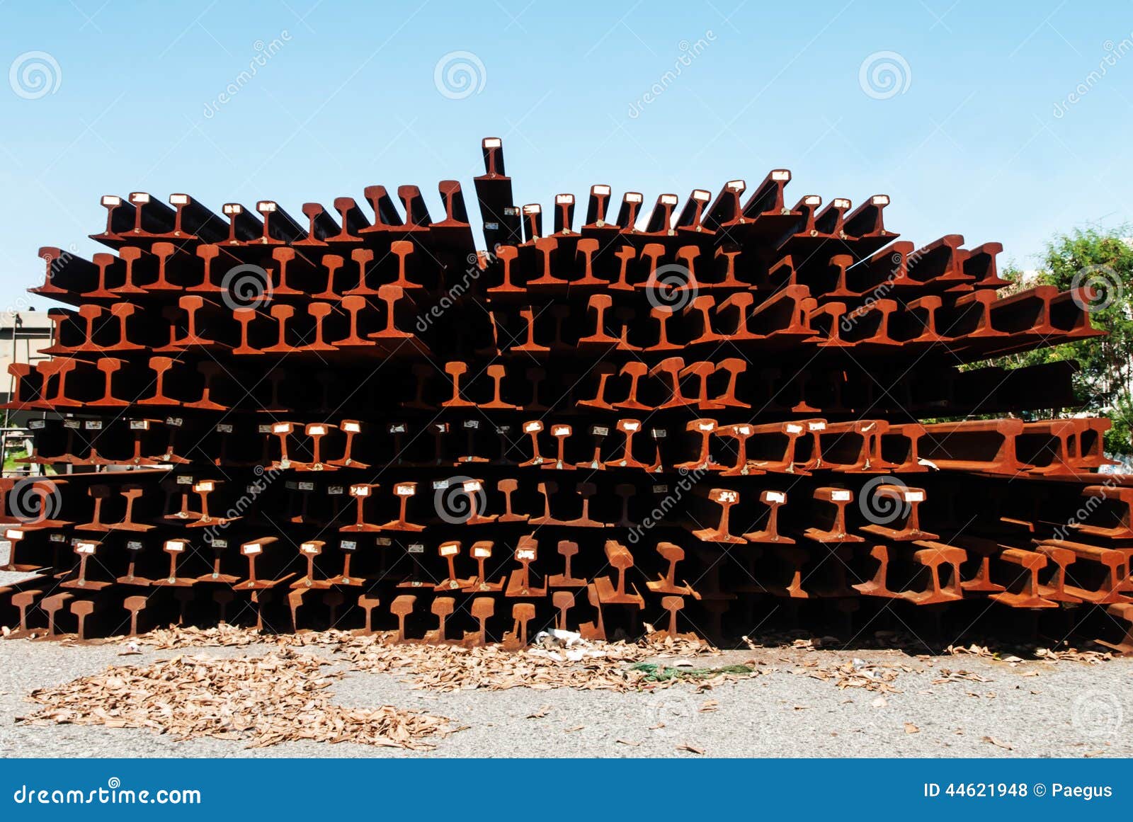 Stack of railway tracks stock photo. Image of railway - 44621948