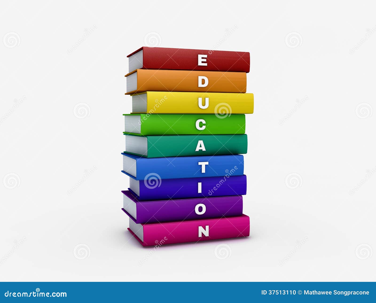 Stack Of Rainbow Or Spectrum Gradient Colored Hardcovered Books From ...