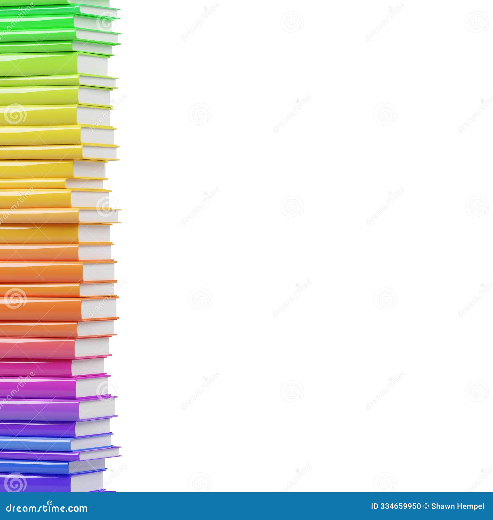Stack of Rainbow or Spectrum Gradient Colored Hardcovered Books ...