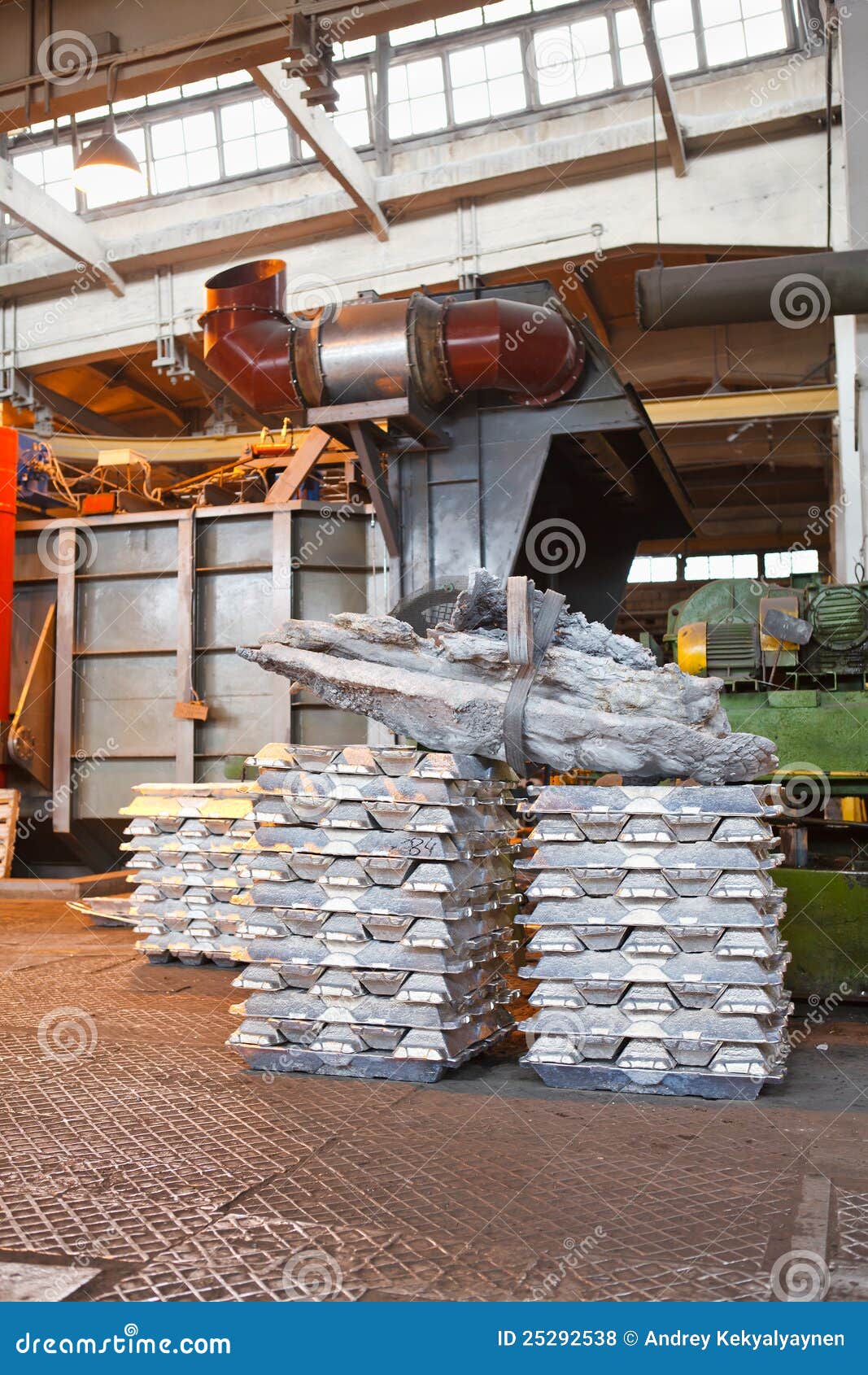 Stack of Raw Aluminum Ingots in Factory Stock Photo - Image of ...