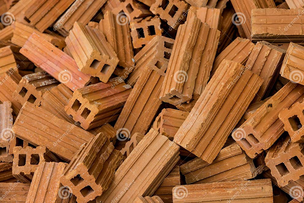 Stack of raw bricks stock image. Image of material, industry - 89141427