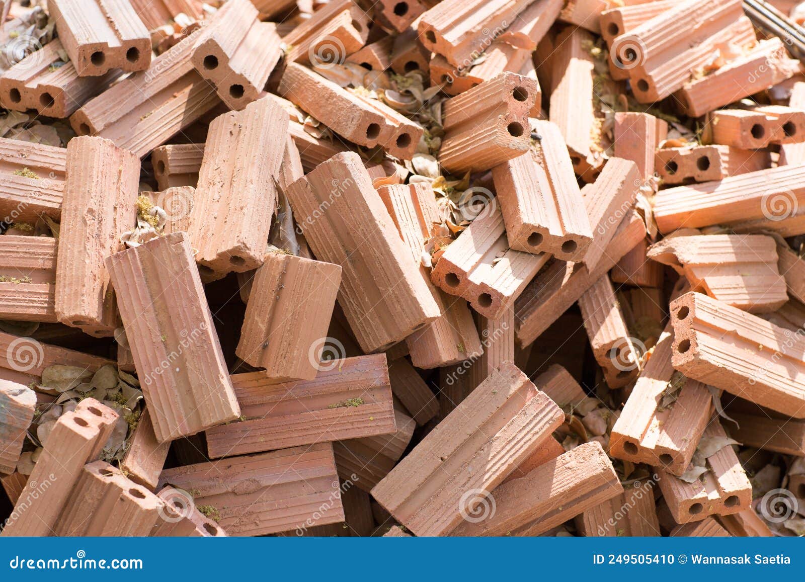 Stack of Raw Bricks stock photo. Image of home, industrial - 249505410