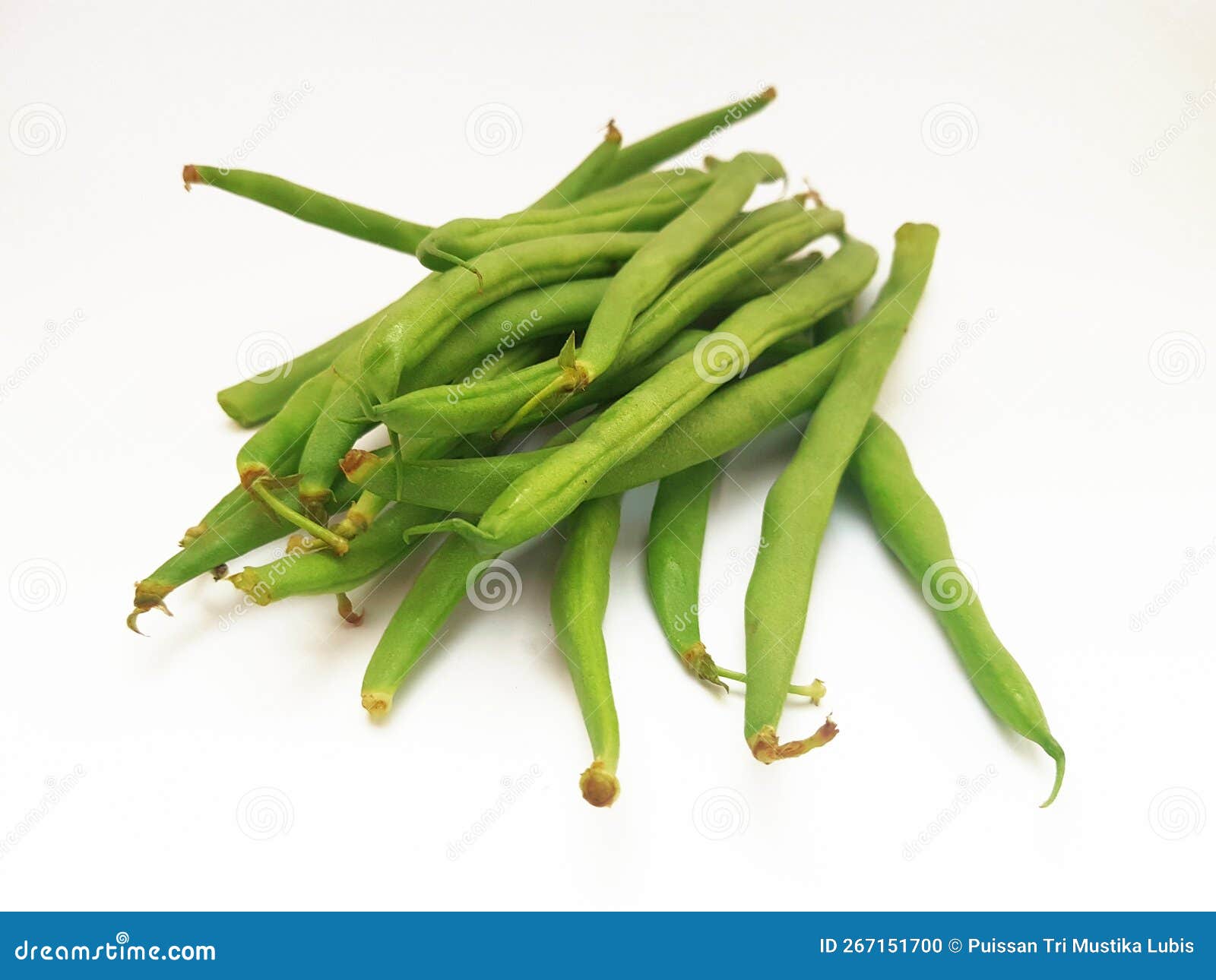 Stack Raw Green Beans Vegetables Isolated on White Background Stock ...