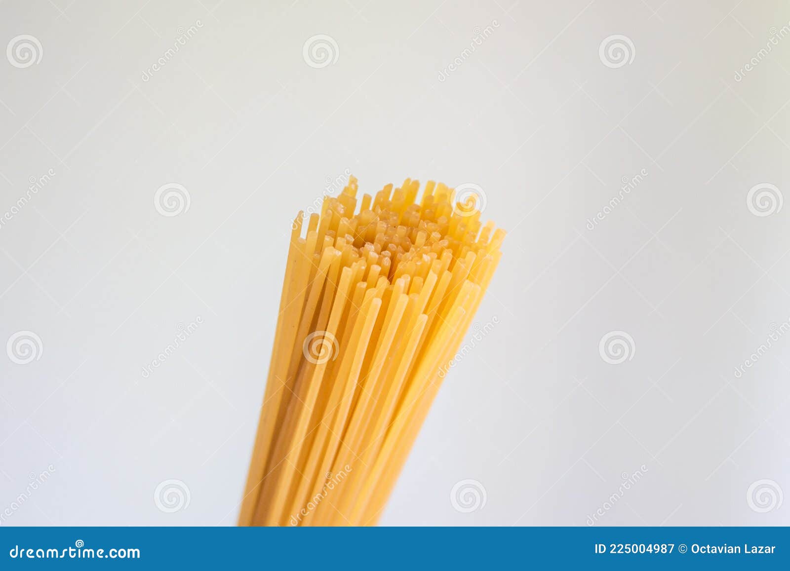 Stack of Raw Long Spaghetti Close Up Shot Isolated on White No People ...
